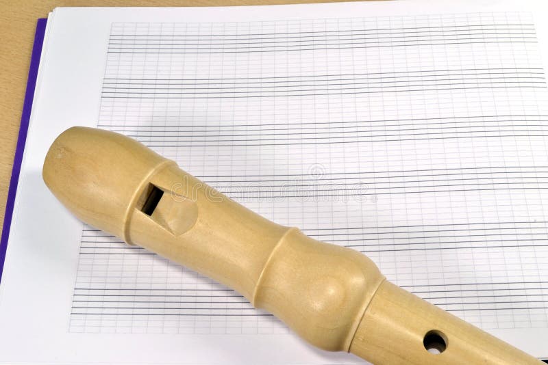 A wooden recorder stock image. Image of instrument, wind - 22732931