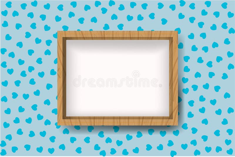 Wooden Rectangular Frame with a Simple, Natural Finish is Centered on a ...