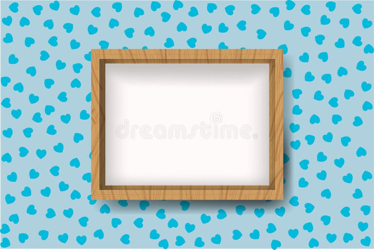 Wooden Rectangular Frame with a Simple, Natural Finish is Centered on a ...