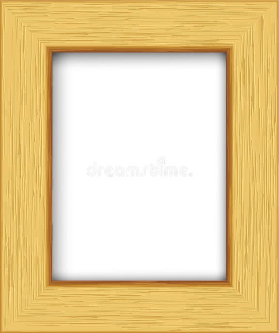 Wooden Rectangular Photo Frame. Vector Illustration Stock Vector ...