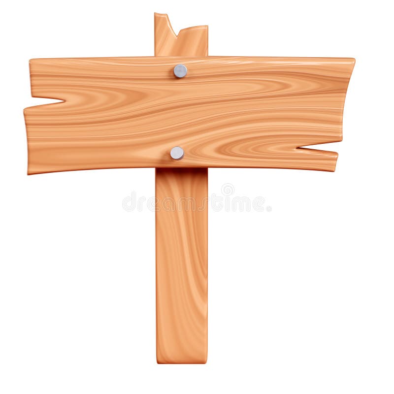 Wooden Rectangular Plaque with Cracks and Nails on Pole for Text Box ...