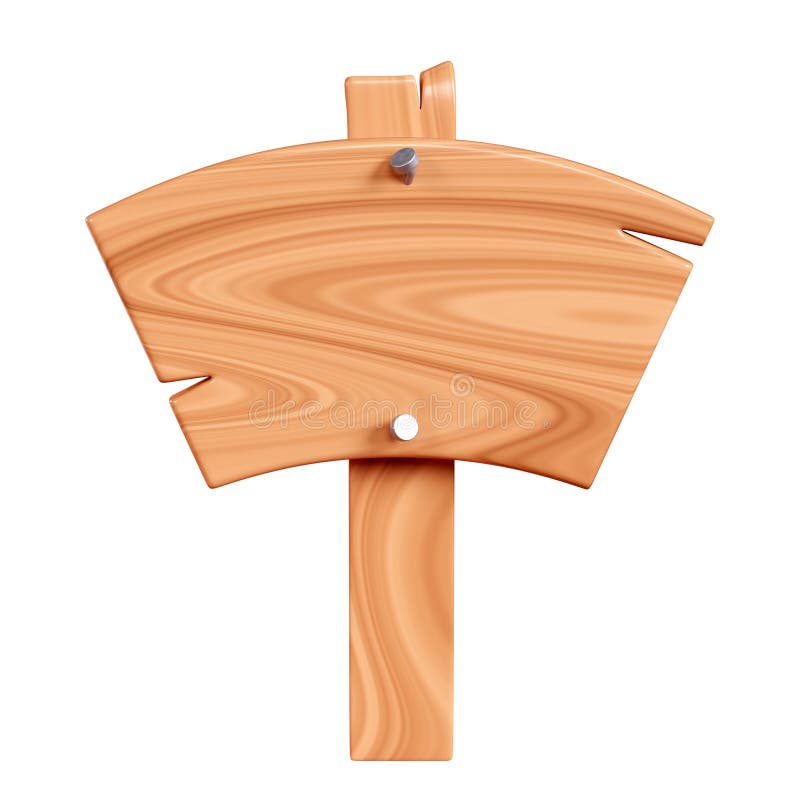 Wooden Rectangular Plaque with Cracks and Nails on Pole for Text Box ...