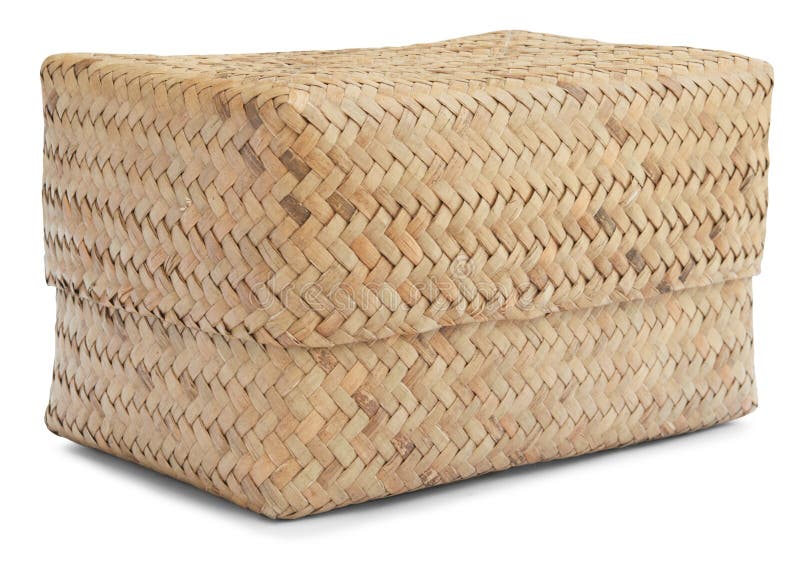 Wooden Reed Box Isolate is on White Backgroud Stock Image - Image of ...