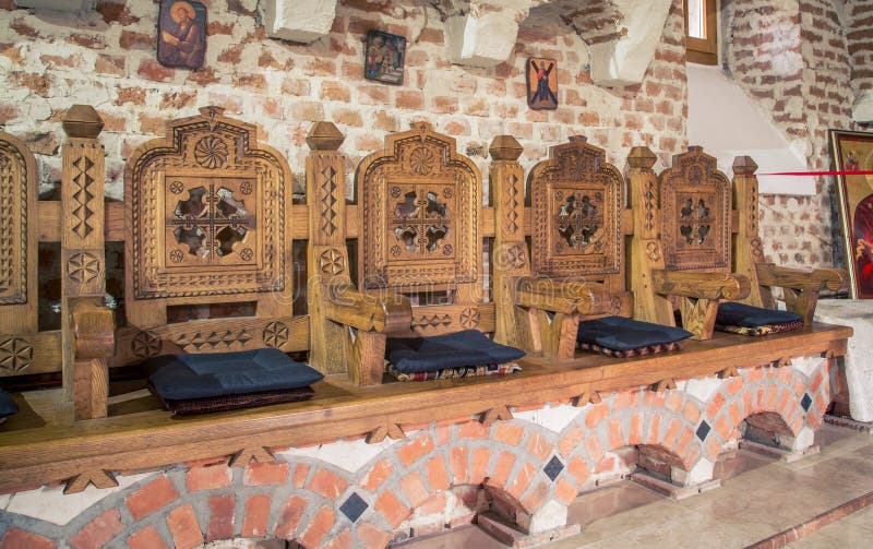 Wooden religious chairs stock image. Image of chair, orthodox - 83230691