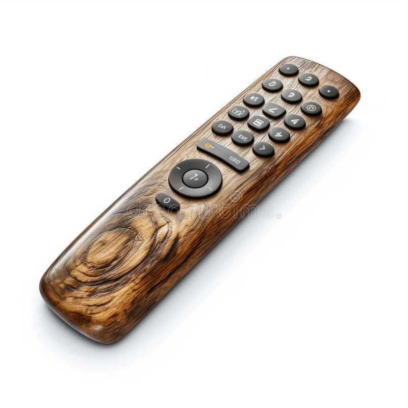 Wooden Remote Control with Realistic Rendering and Nature-inspired ...