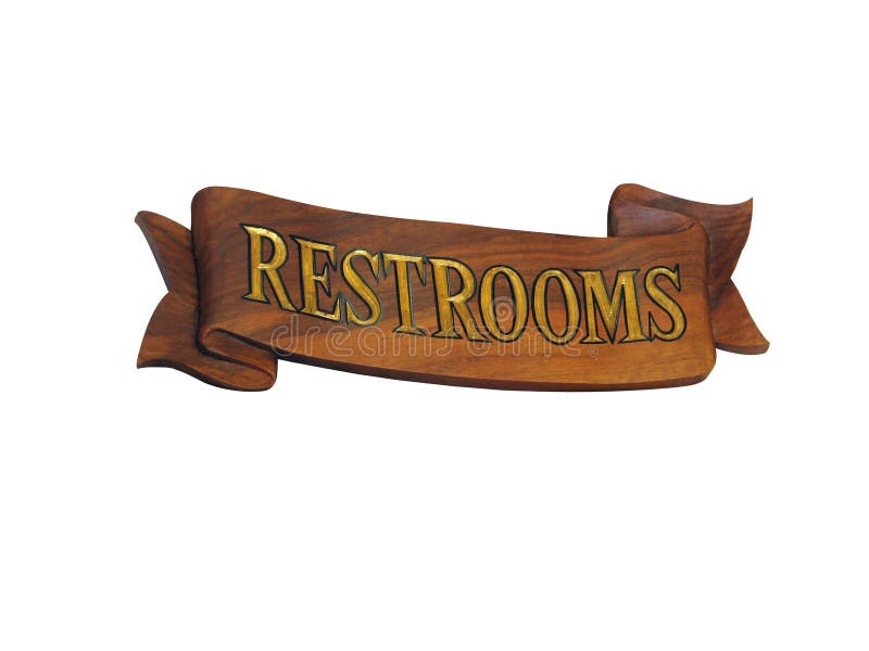 Wooden Restroom Nautical Sign Stock Image - Image of natical, bathroom ...