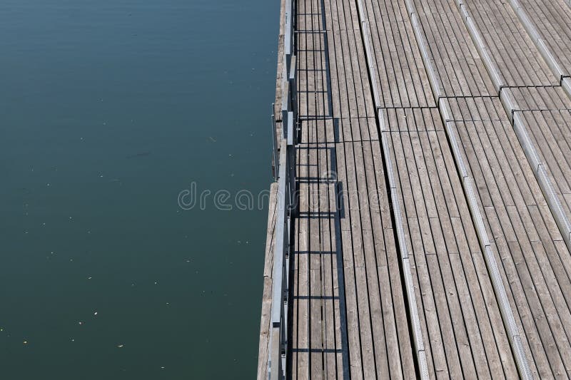 Wooden River Boardwalk stock image. Image of minimalism - 270527415