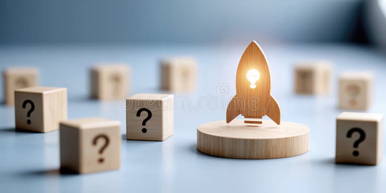 Generative AI Wooden Rocket Launching from Platform Surrounded by ...