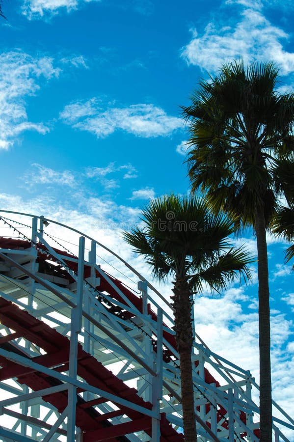 Roller Coaster on a Sunny Day Stock Photo - Image of thrill, overcast ...