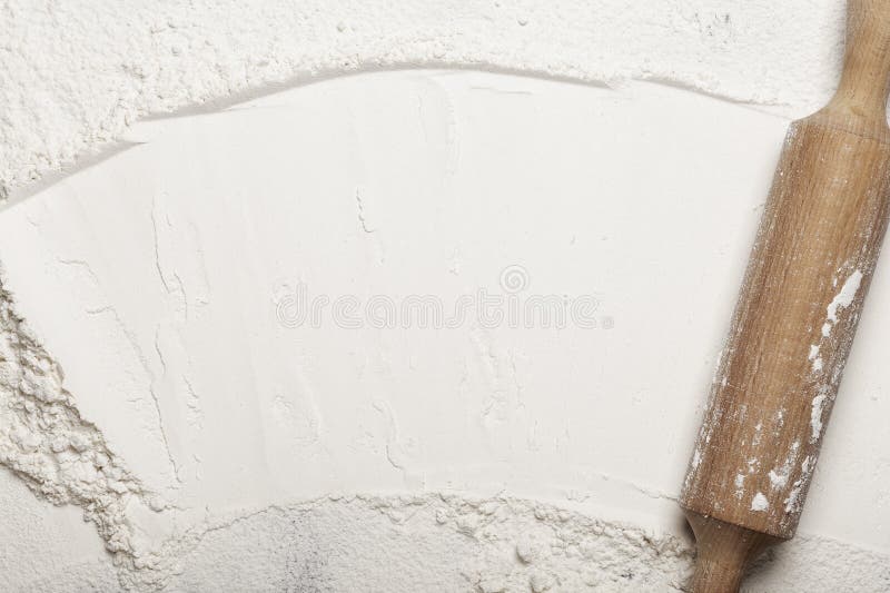 Wooden Rolling Pin in a Wicker Basket Stock Photo - Image of product ...