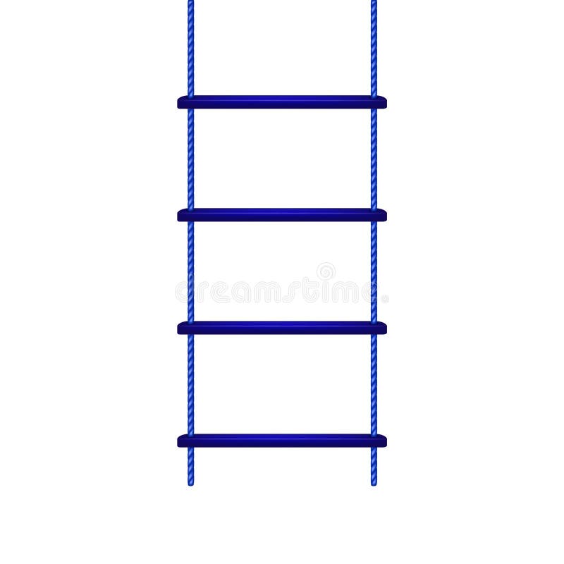 Wooden rope ladder stock illustration. Illustration of safety - 30141383