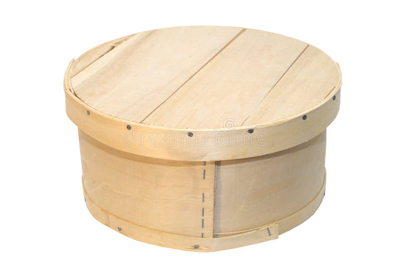 Wooden Round Box stock image. Image of natural, round - 5700093