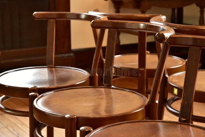 Wooden round chair stock photo. Image of indoor, round - 89555902