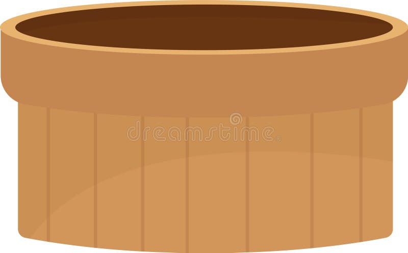 Wooden Round Pool stock vector. Illustration of vacation - 289325336
