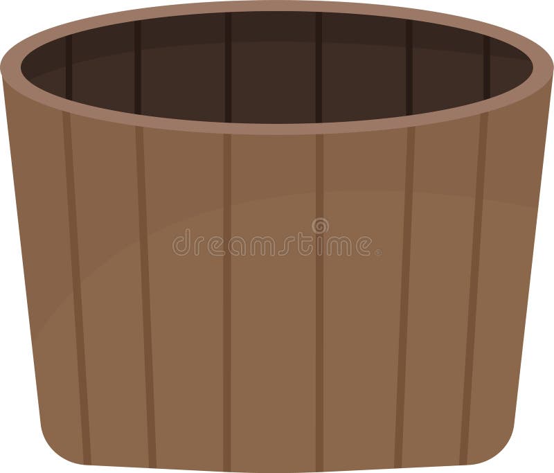 Wooden Round Pool stock vector. Illustration of swim - 289326302