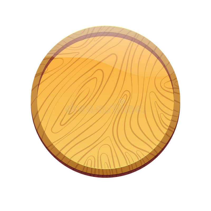 Wooden Round Tablet. Textured Board, Frame, Tablet. Wooden Button, Game ...