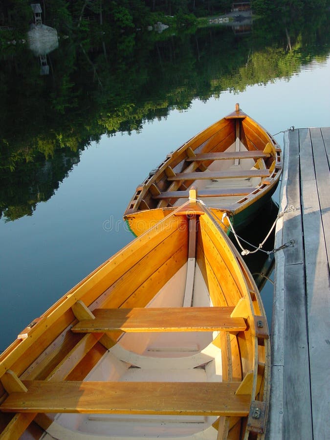 Wooden Row boats stock image. Image of recreation, dock - 2183301
