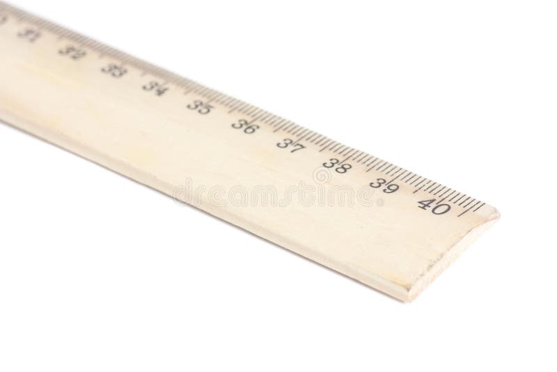 Wooden Ruler Isolated on White Stock Image - Image of path, standard ...