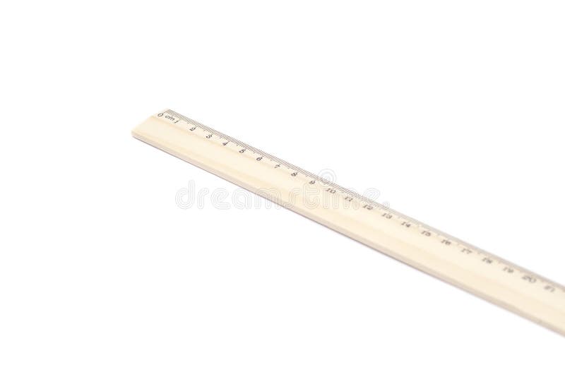 Wooden Ruler Isolated on White Stock Photo - Image of meter, measure ...