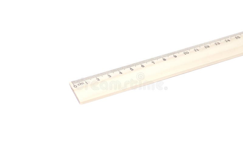Wooden Ruler Isolated on White Stock Photo - Image of measure ...