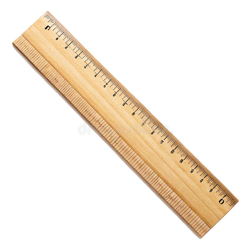 Wooden Ruler with Laser-etched Measurements Stock Illustration ...