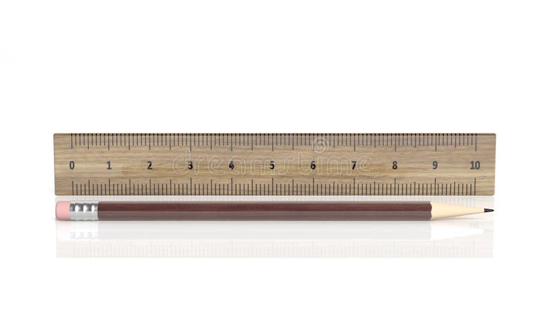 Wooden Ruler for Measuring. School Tool. Vector Illustration. Stock ...