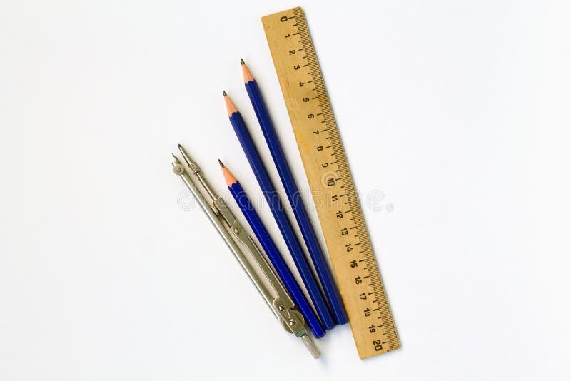 164 Wood Ruler Pencil Isolated Top View Stock Photos - Free & Royalty ...