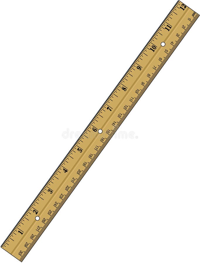 Wooden Ruler Vector Illustration Stock Vector - Illustration of edge ...