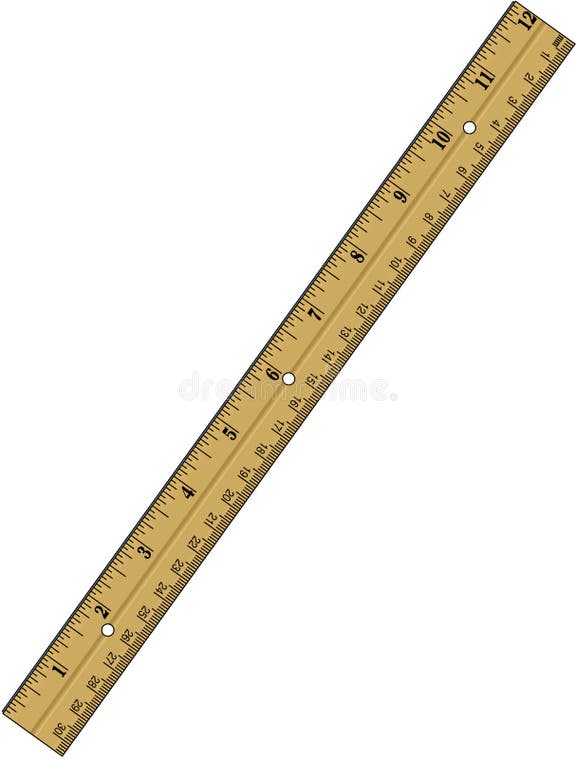 Wooden Ruler Vector Illustration Stock Vector - Illustration of edge ...