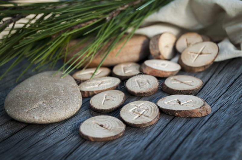 Wooden runes handmade stock image. Image of wood, possitive - 62836177