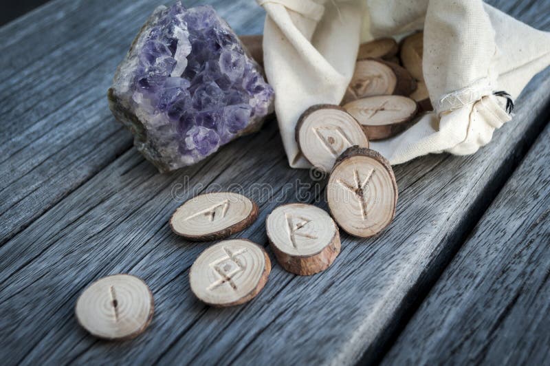 Wooden runes handmade stock image. Image of fortune, prediction - 62836247