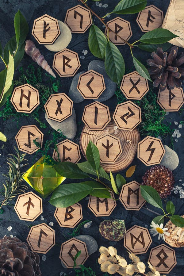 Wooden runes stock vector. Illustration of mount, vector - 15204635