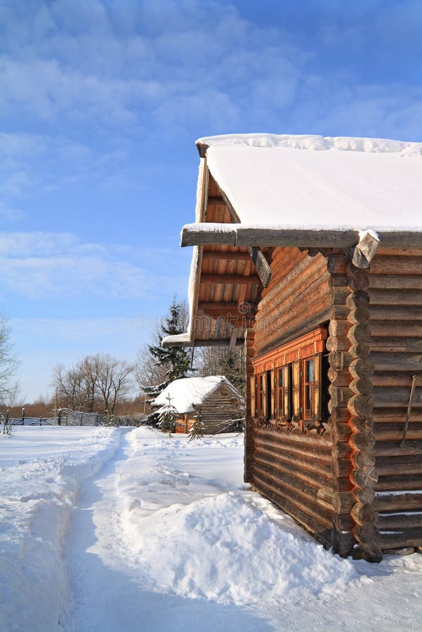 Wooden rural house stock image. Image of scene, exterior - 18495691