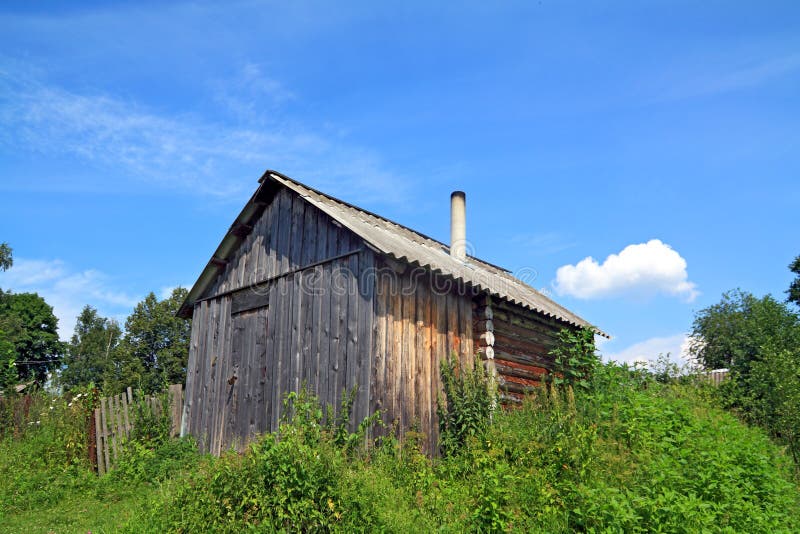 Wooden rural house stock photo. Image of blue, grungy - 22187602