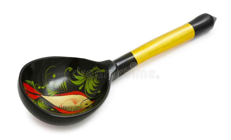 Wooden Russian spoons stock image. Image of lacquer, utensil - 23935961