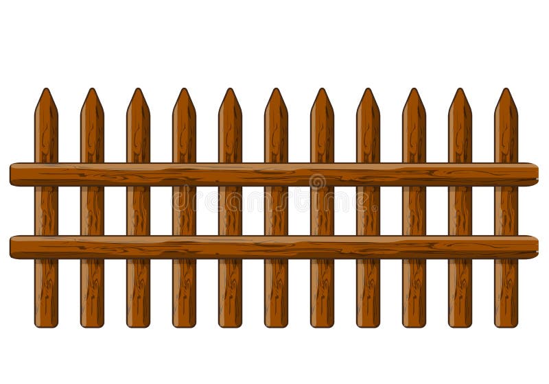 Wooden rustic fence stock vector. Illustration of collection - 91566153