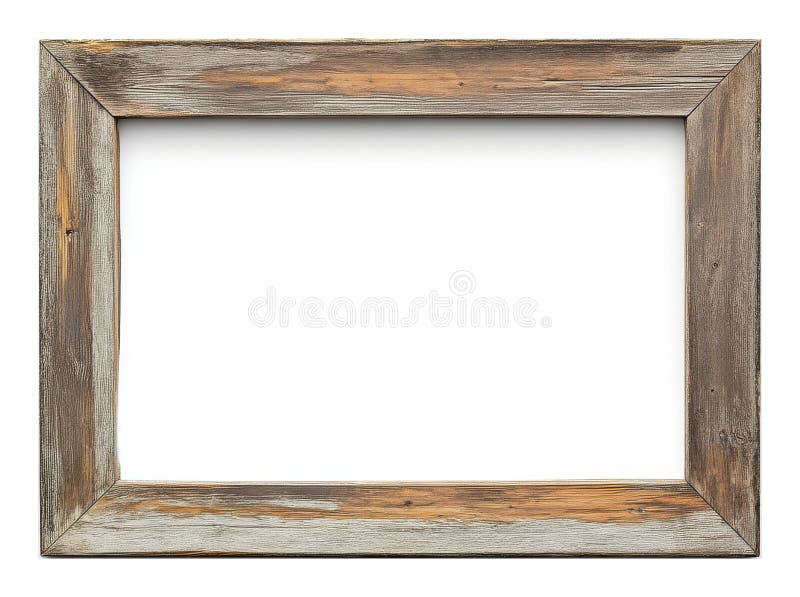 Wooden Rustic Frame Isolated on Transparent Background Stock ...