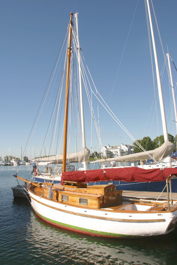 Wooden Sailboat stock photo. Image of mast, ocean, sailboats - 2816226