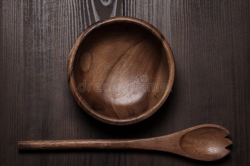 Old wooden bowl and spoon stock photo. Image of handmade - 20524070