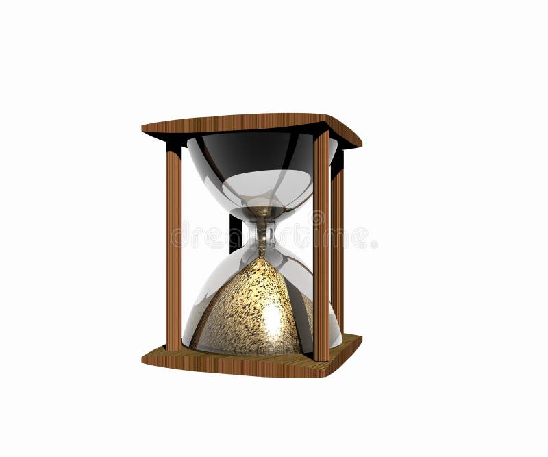 Wooden Sand Glass stock illustration. Illustration of abstract - 12838431