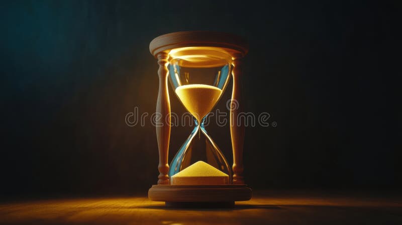 A Wooden Sand Timer with Sand Inside of it Stock Illustration ...