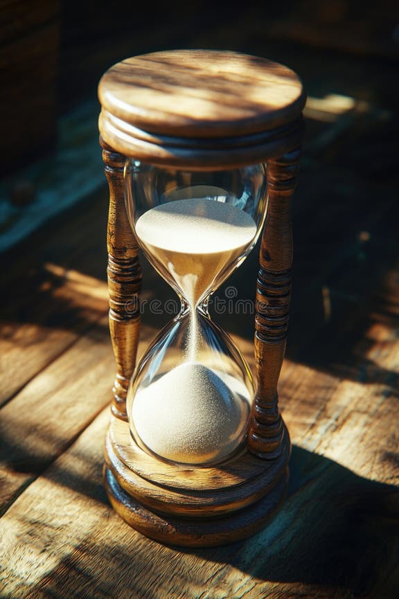 A Wooden Sand Timer with Sand Inside Stock Photo - Image of retro ...