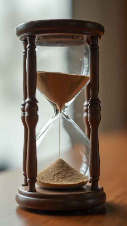 Wooden Sand Timer with Sand in it Stock Photo - Image of patience ...
