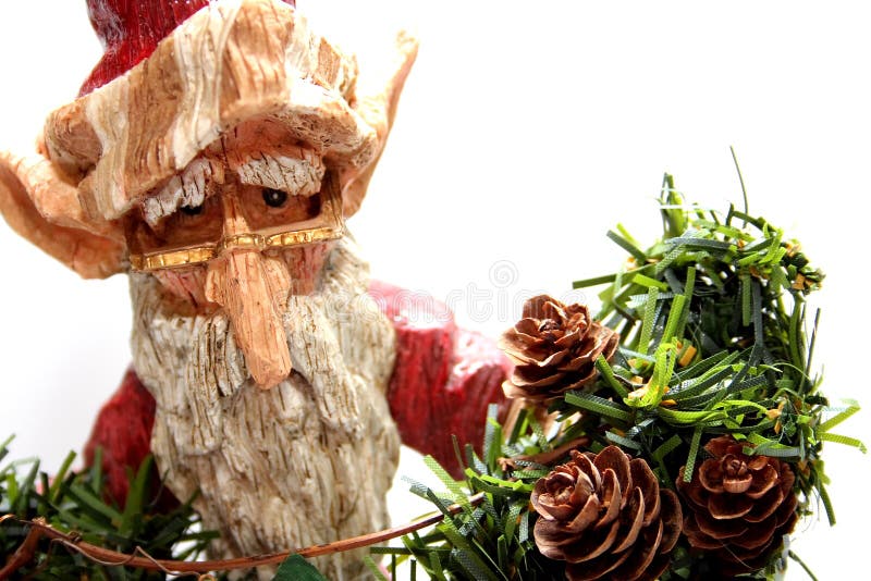 Wooden Santa Claus stock image. Image of carve, seasonal - 7270437