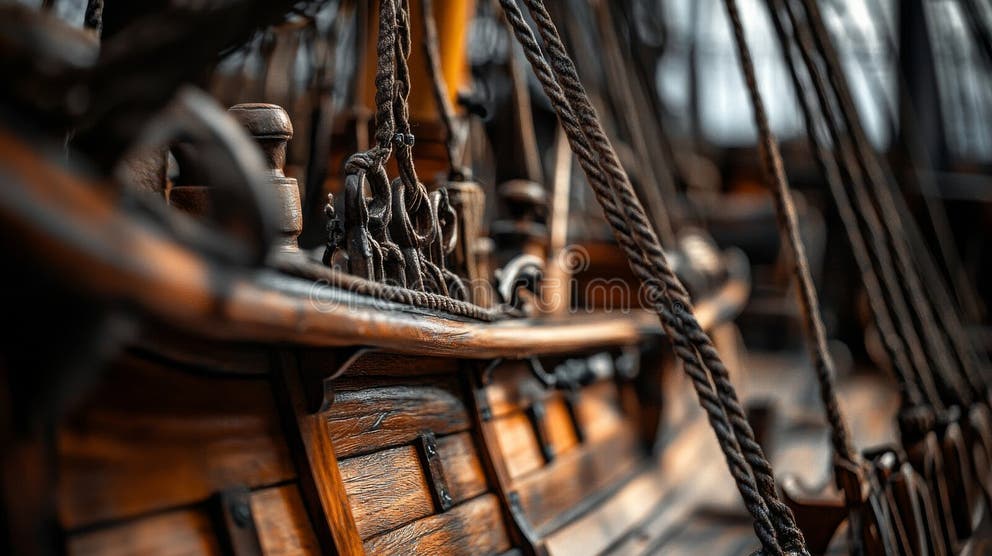 A Wooden Scale Model of a Ship that is on Display in a Store or Museum ...