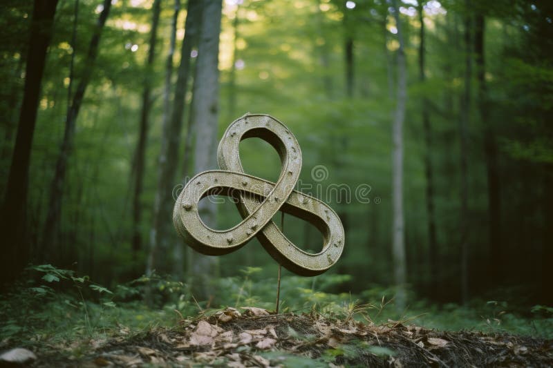 An Infinity Symbol in the Woods Stock Illustration - Illustration of ...
