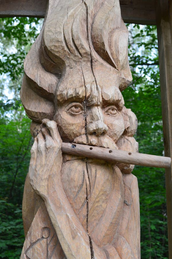 Wooden sculpture stock photo. Image of carving, reed - 50526528