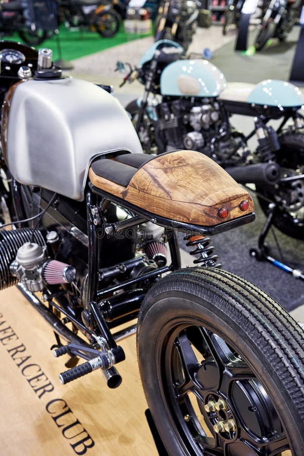 Wooden Seat Custom Motorcycle Editorial Stock Image - Image of ...