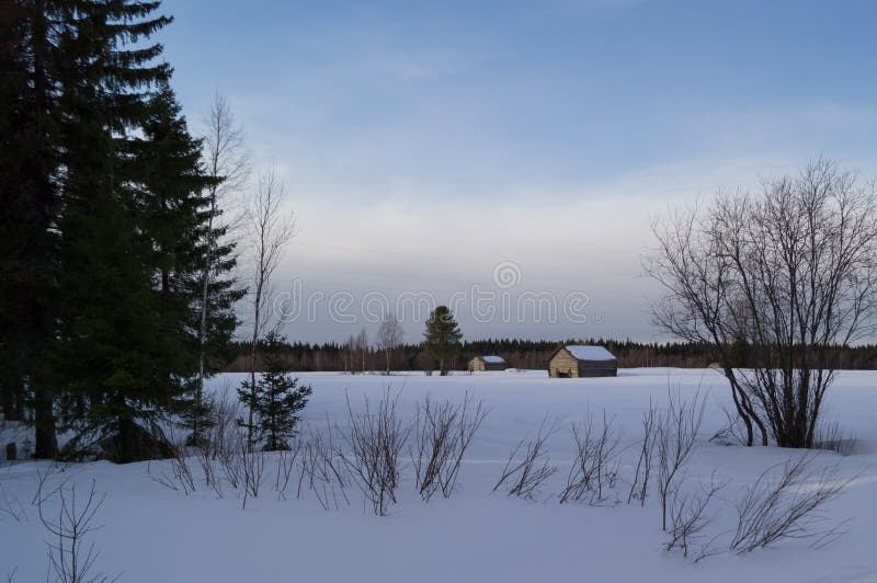 Wooden shack stock image. Image of country, snow, lapland - 52371351