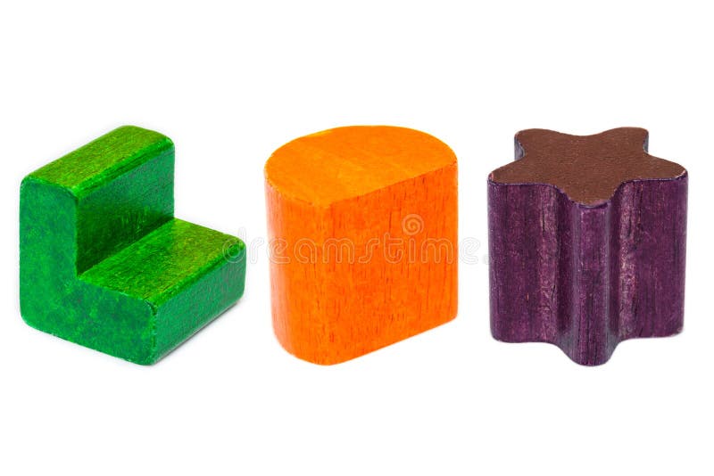 Wooden Shapes stock photo. Image of multi, color, colored - 61943232